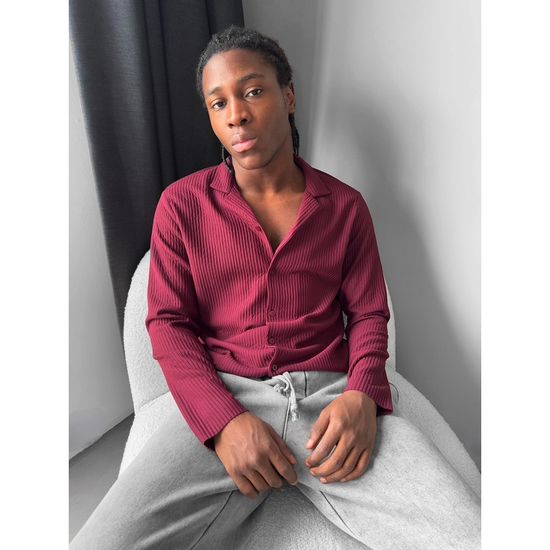 Oversize Ribbed Long Arm Shirt - Port Royale - Silk Scarves, Jumpers ...